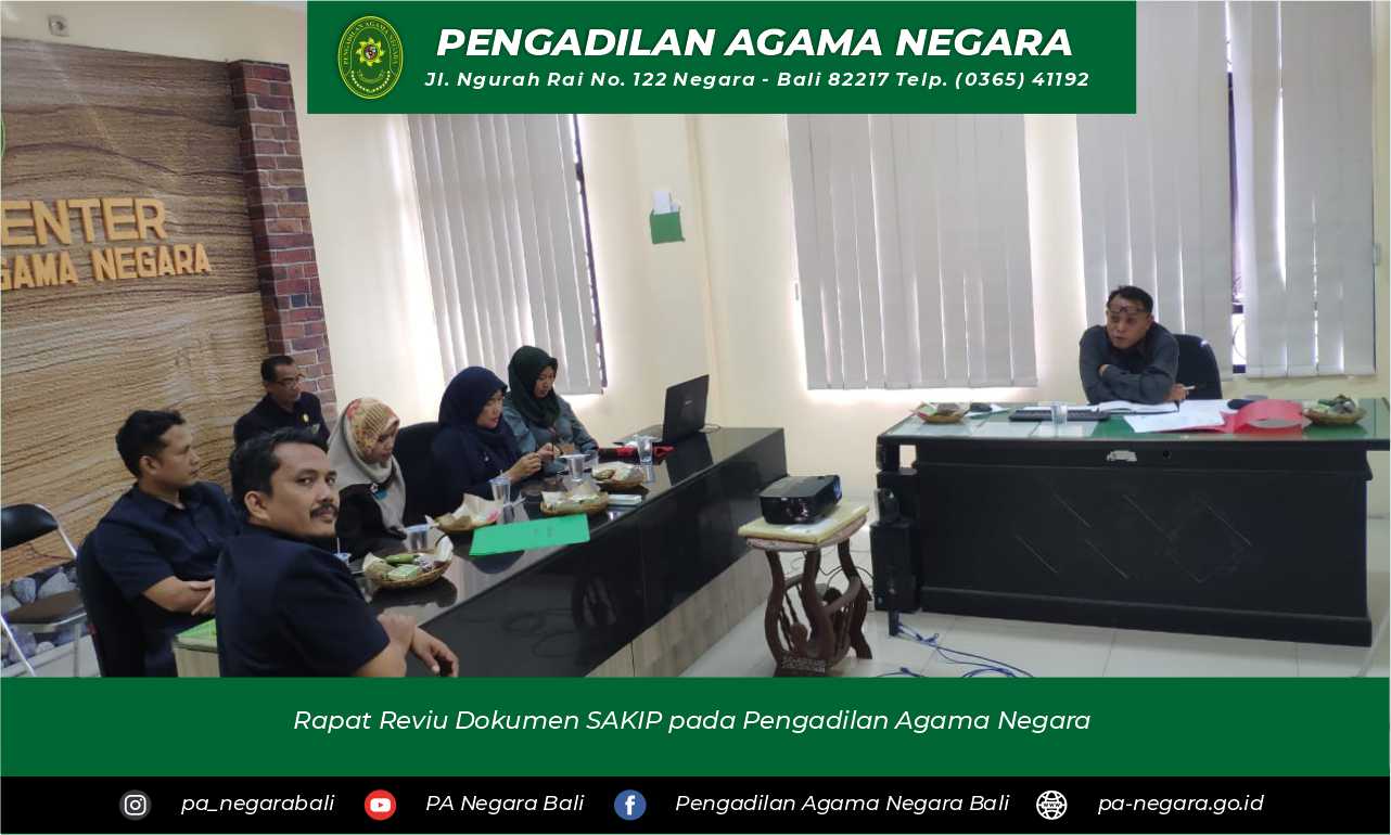 Rapat Reviu Dokumen SAKIP pada Pengadilan Agama Negara